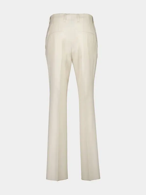 Fendi Wool Gabardine Straight-leg Trousers