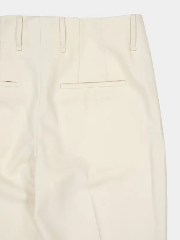 Fendi Wool Gabardine Straight-leg Trousers