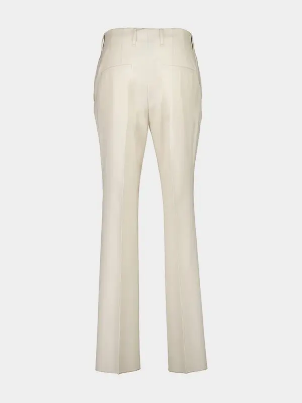 Fendi Wool Gabardine Straight-leg Trousers