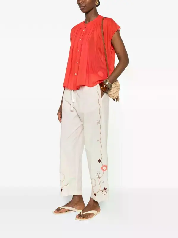FORTE_FORTE Floral-embroidered Trousers