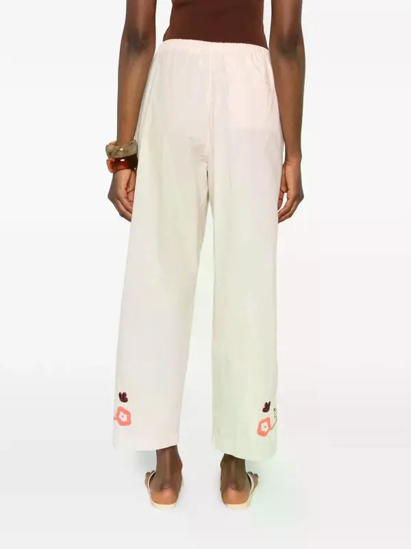 FORTE_FORTE Floral-embroidered Trousers