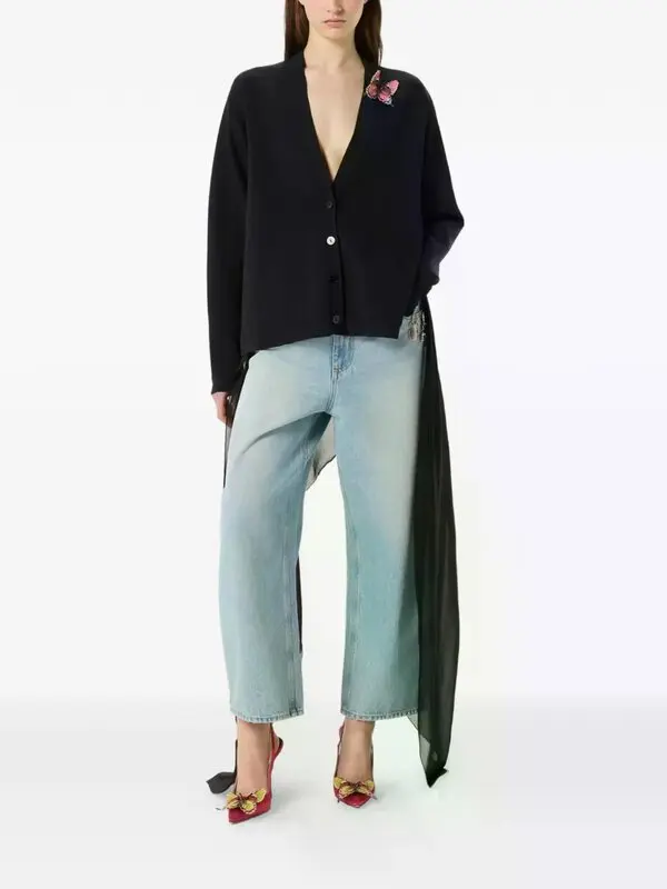 Blumarine Butterfly Appliqué Cardigan