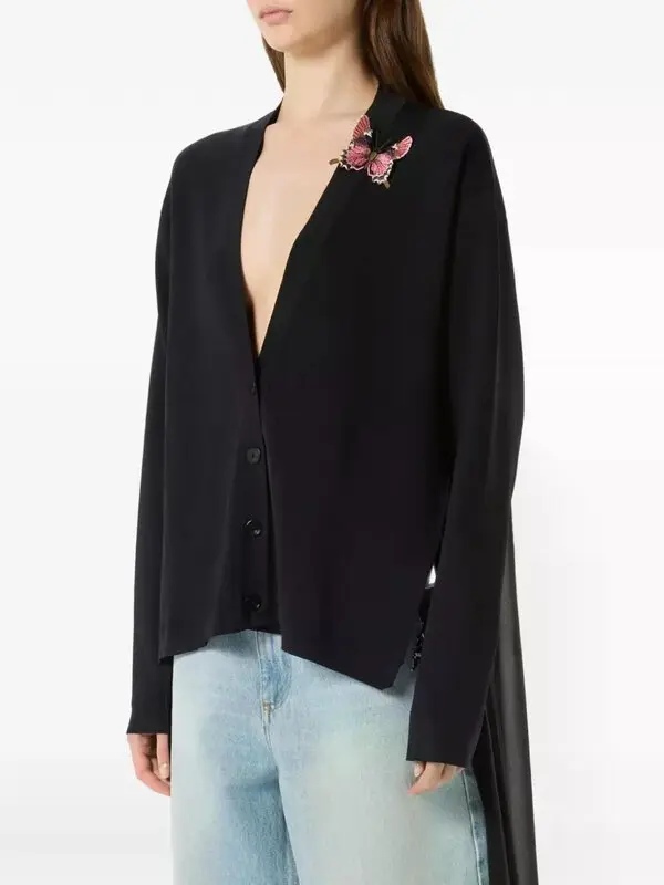 Blumarine Butterfly Appliqué Cardigan