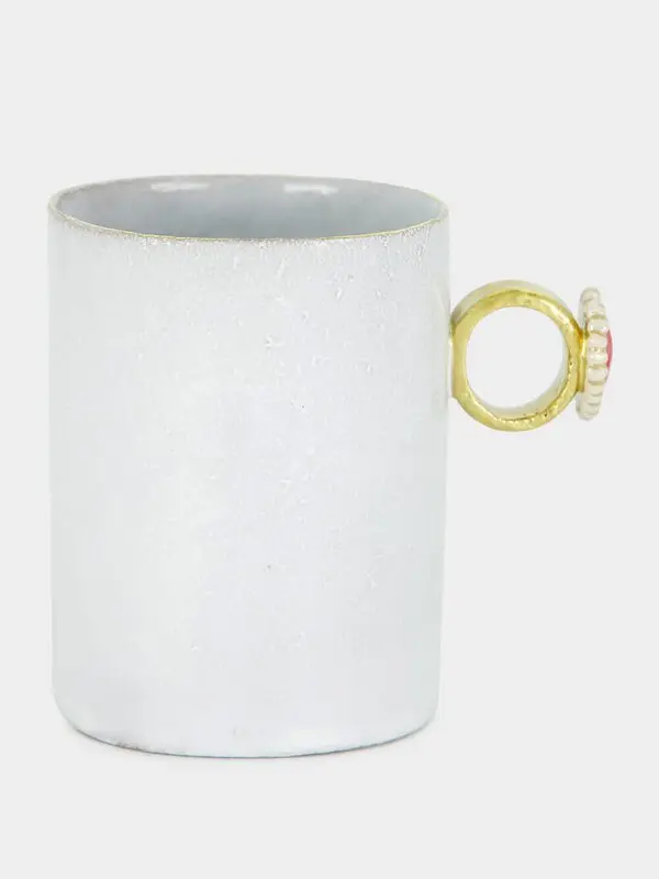 ASTIER DE VILLATTE Heart Ring Ceramic Cup - White