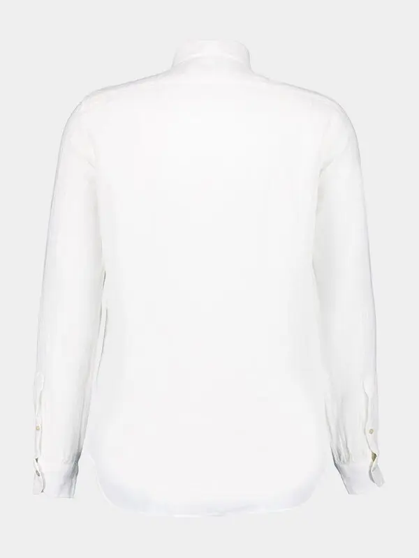 Boglioli Regular Fit Linen Button-up Shirt - White