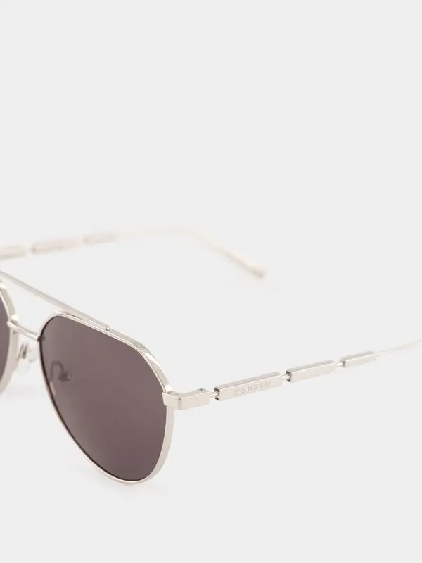 Alexander McQueen Metal Pilot Sunglasses