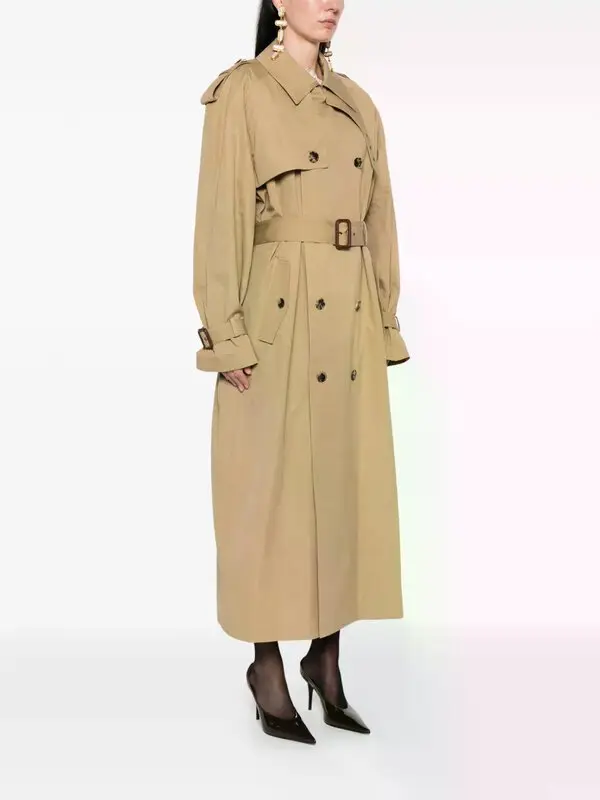 Saint Laurent Button Belted Coat