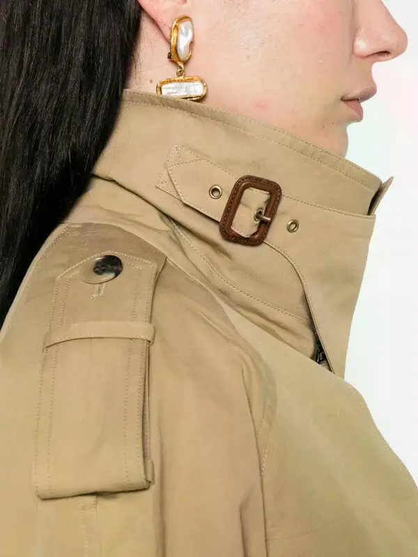 Saint Laurent Button Belted Coat