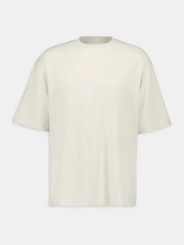 Off-White Terry Cotton T-shirt - White