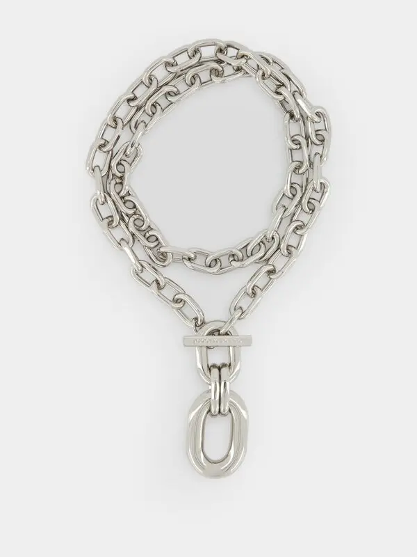 Rabanne Xl Link Pendant Necklace - Silver