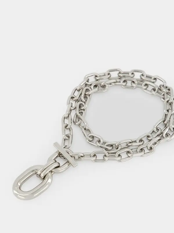 Rabanne Xl Link Pendant Necklace - Silver