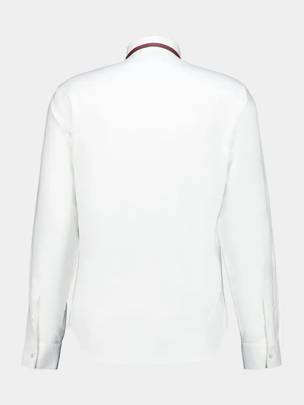 Gucci Oxford Shirt With Web Collar