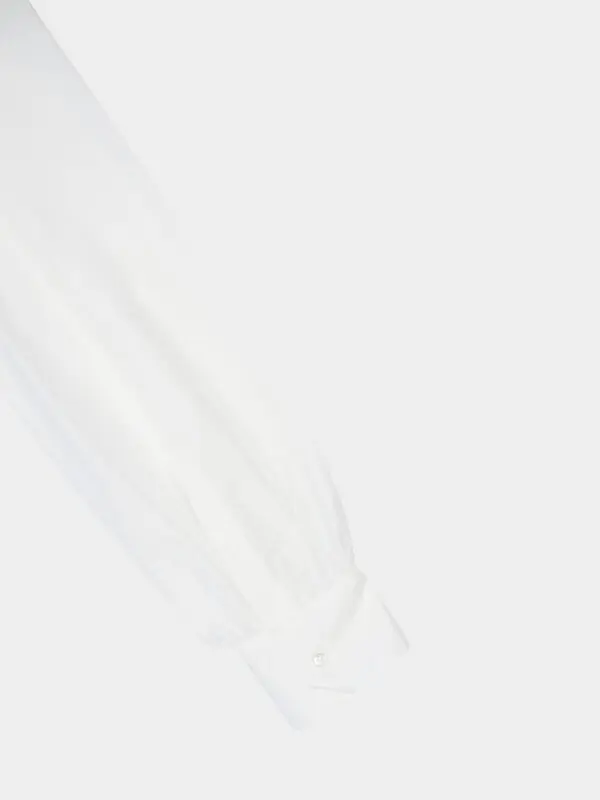 Saint Laurent Cotton Poplin Shirt With Lace Collar