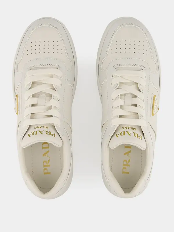 Prada Low-top Leather Sneakers - White