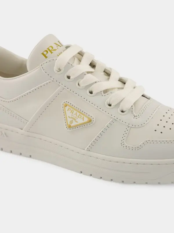 Prada Low-top Leather Sneakers - White