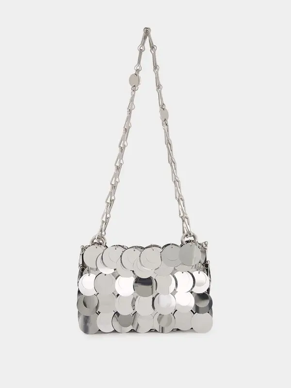 Rabanne Sparkle Discs Nano Bag - Silver