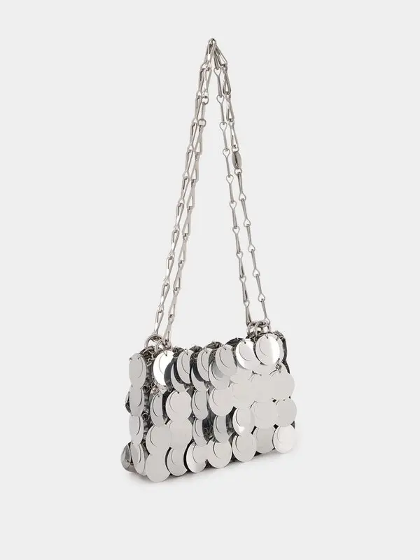 Rabanne Sparkle Discs Nano Bag - Silver