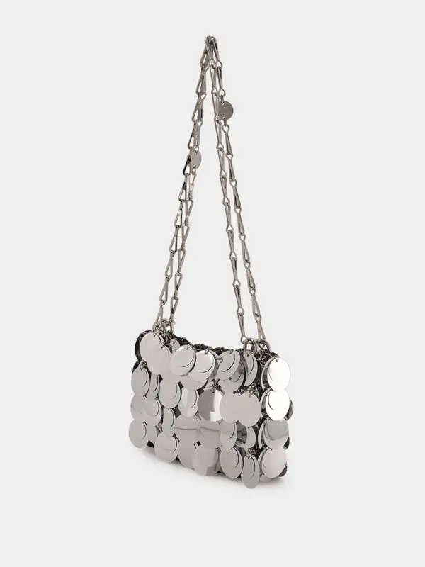 Rabanne Sparkle Discs Nano Bag - Silver