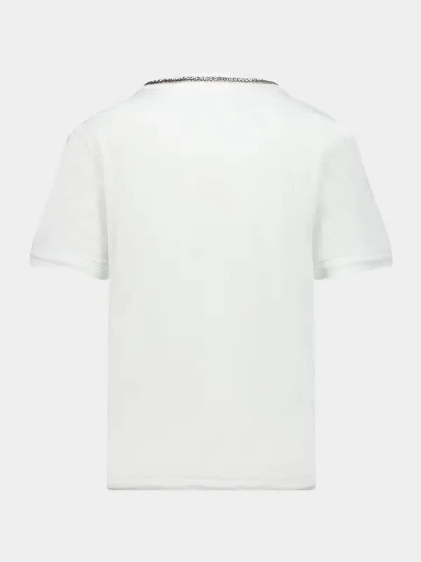 Prada Embroidered Cotton Jersey T-shirt