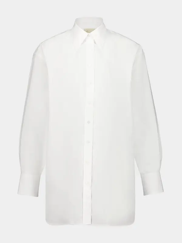 PAULA Marla Relaxed Fit Poplin Shirt With Detachable Flower