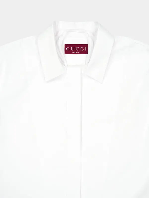 Gucci Cotton Poplin Shirt With Horsebit