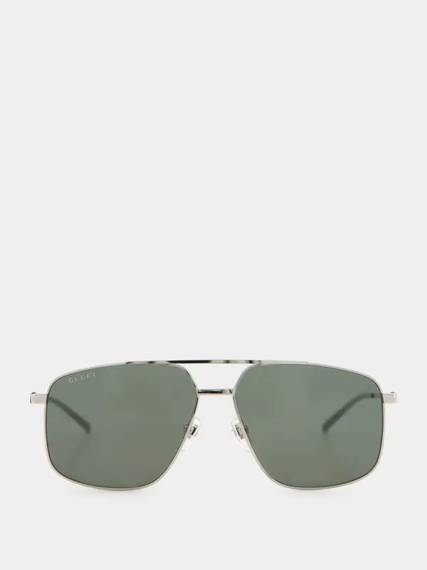 Gucci Navigator Frame Sunglasses - Silver