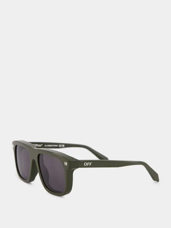 Off-White Clearwater Square Frame Sunglasses - White