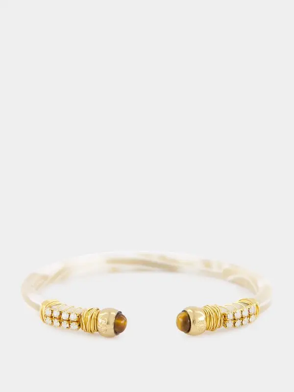 Gas Bijoux Sari Bangle - White