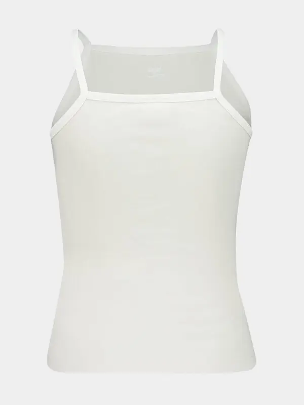 COURREGES Heritage Contrast Cotton Tank Top
