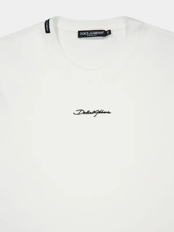 Dolce & Gabbana Cotton Logo T-shirt - White