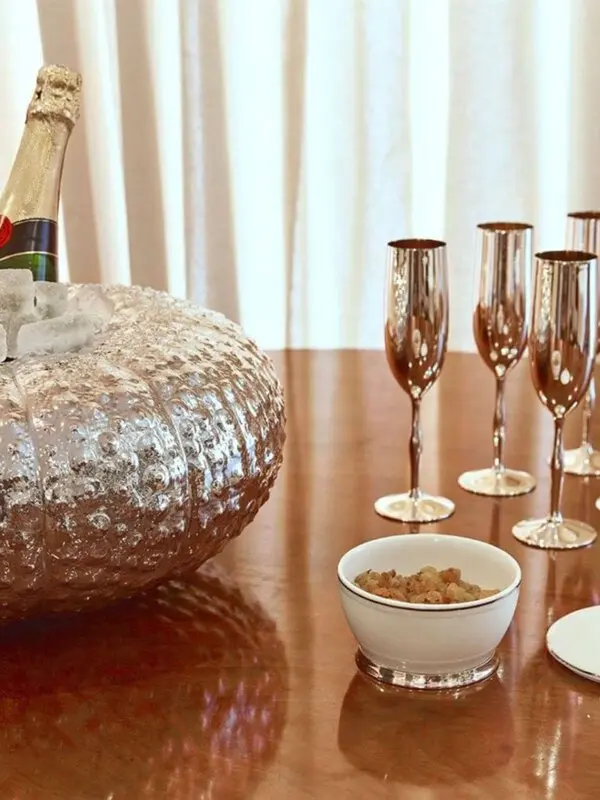 LEITÃO &AMP; IRMÃO Plated Champagne Flute - Silver