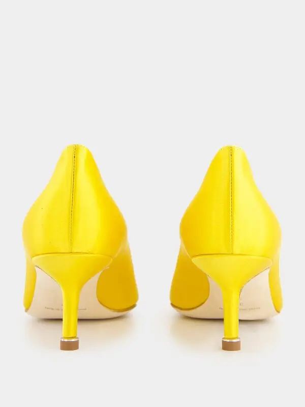Manolo Blahnik Hangisi 50 Satin Pumps - Yellow