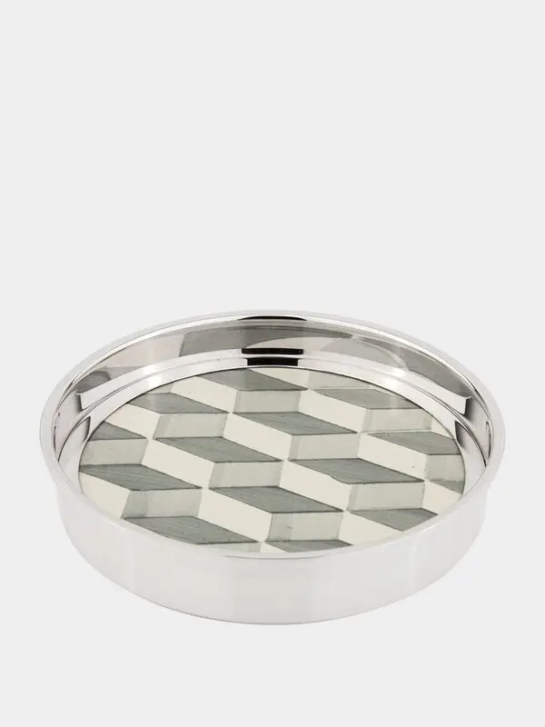 LEITÃO &AMP; IRMÃO Leitão & Irmão Downtown Tile Bottle Coaster - Silver