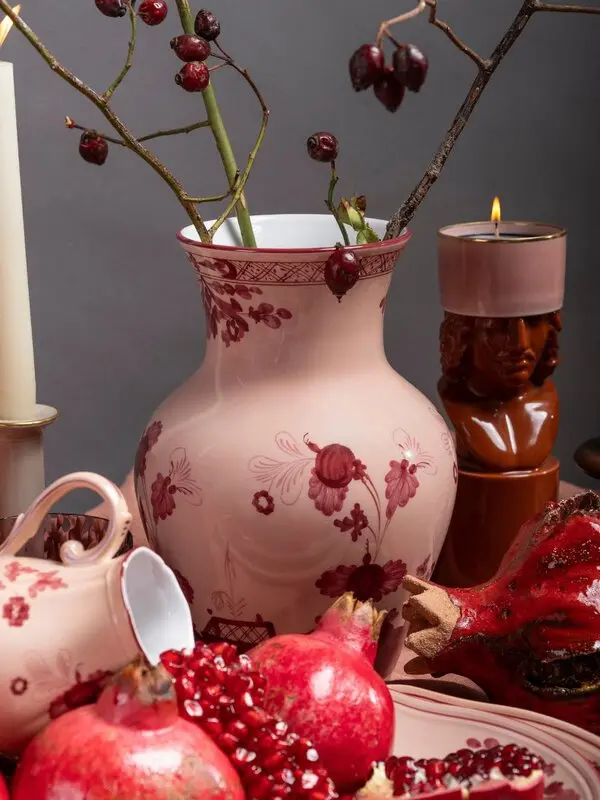 GINORI 1735 Oriente Italiano Vermiglio Large Ming Vase - Red