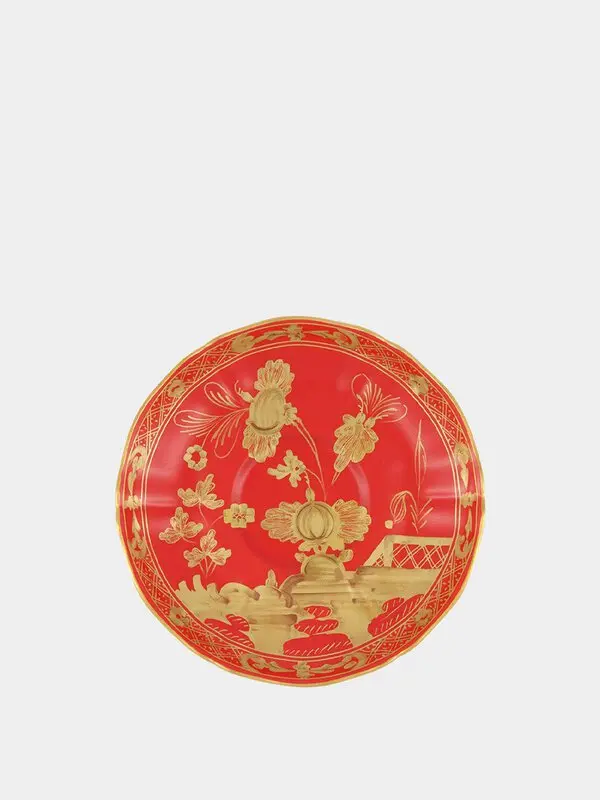 GINORI 1735 Oriente Italiano Rubrum Tea Saucer - Red
