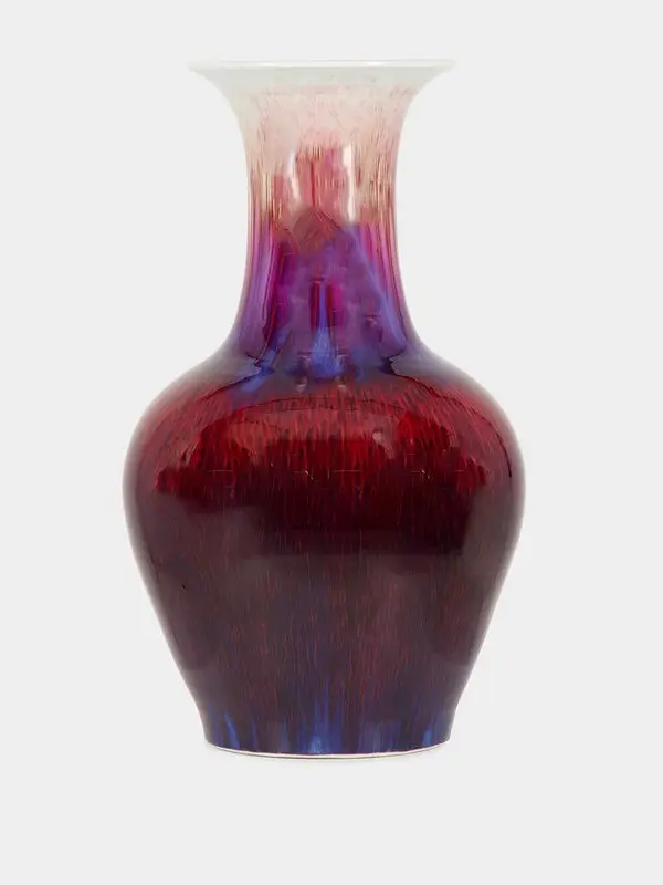 POLSPOTTEN Vivid Gradient Curved Top Vase - Red