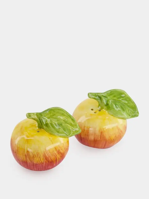 LES-OTTOMANS Apple Salt And Pepper Set - Red