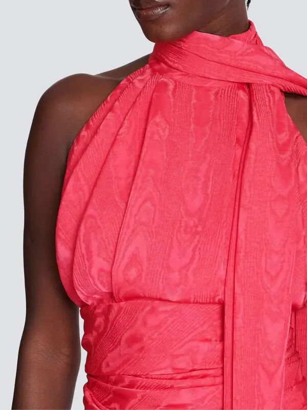 Balmain Halterneck Moiré Top