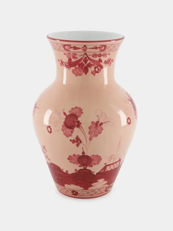GINORI 1735 Oriente Italiano Vermiglio Ming Vase - Red