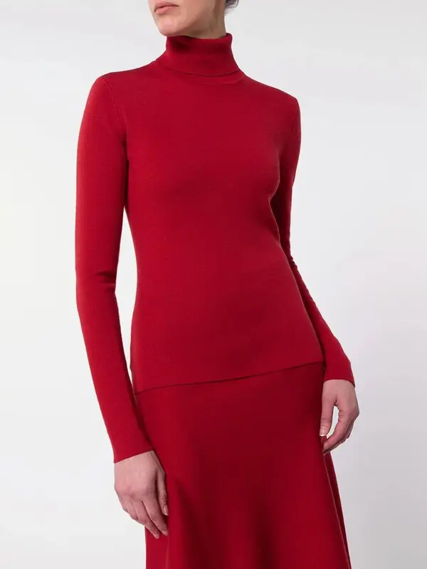 Gabriela Hearst Scarlet May Knit Turtleneck - Red
