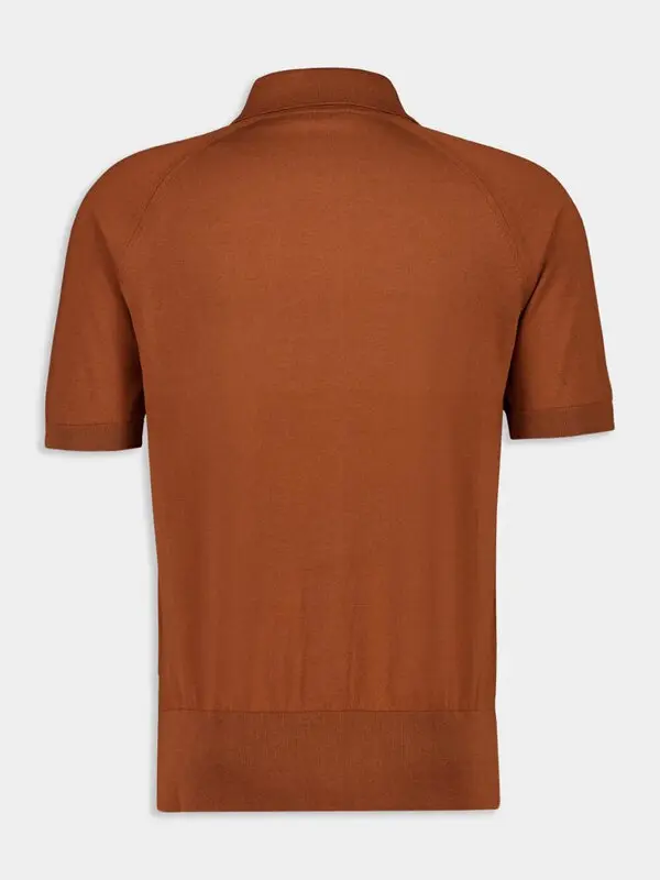 PIACENZA CASHMERE 1733 Brick Short-sleeve Button-up Shirt - Red