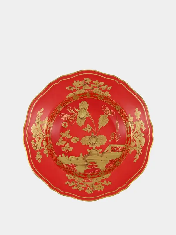 GINORI 1735 Oriente Italiano Rubrum Soup Plate - Red