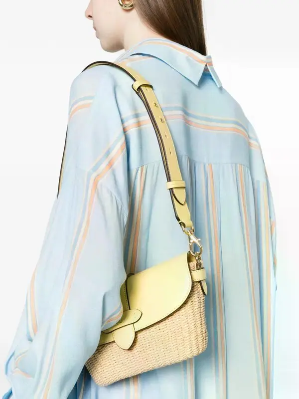 Ralph Lauren Lynden Woven Flap Tote Bag