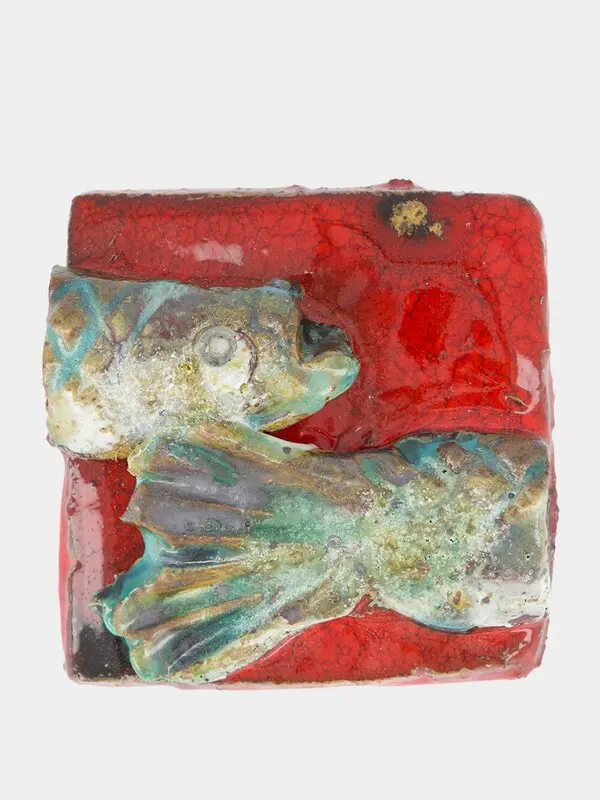 Studio Bongard Sardine Tile 3d Sculpture - Red