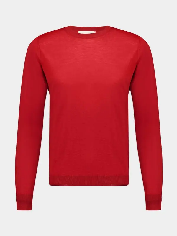 PIACENZA CASHMERE 1733 Crewneck Cashmere Sweater - Red