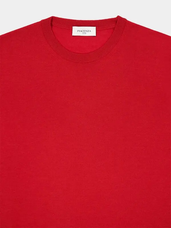 PIACENZA CASHMERE 1733 Crewneck Cashmere Sweater - Red
