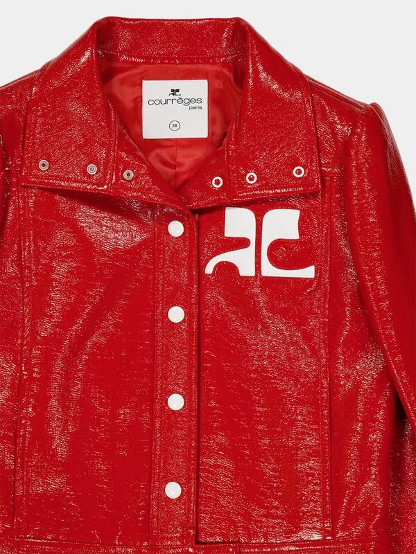COURREGES Heritage Reedition Vinyl Jacket - Red