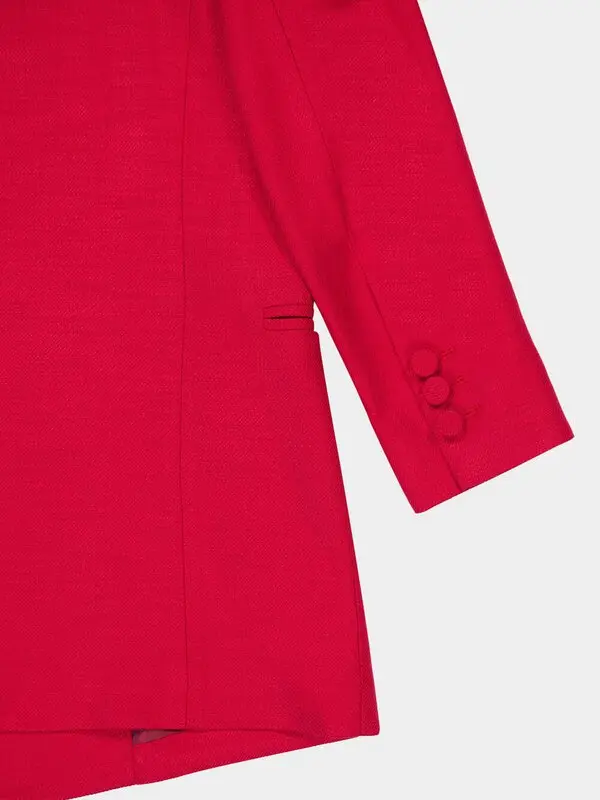 PAULA Frida Dahlia Deconstructed Twill Blazer - Red
