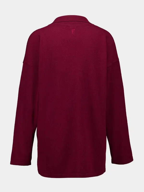 PAULA Jane Cabernet Knitted V-neck Top