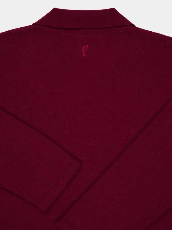 PAULA Jane Cabernet Knitted V-neck Top